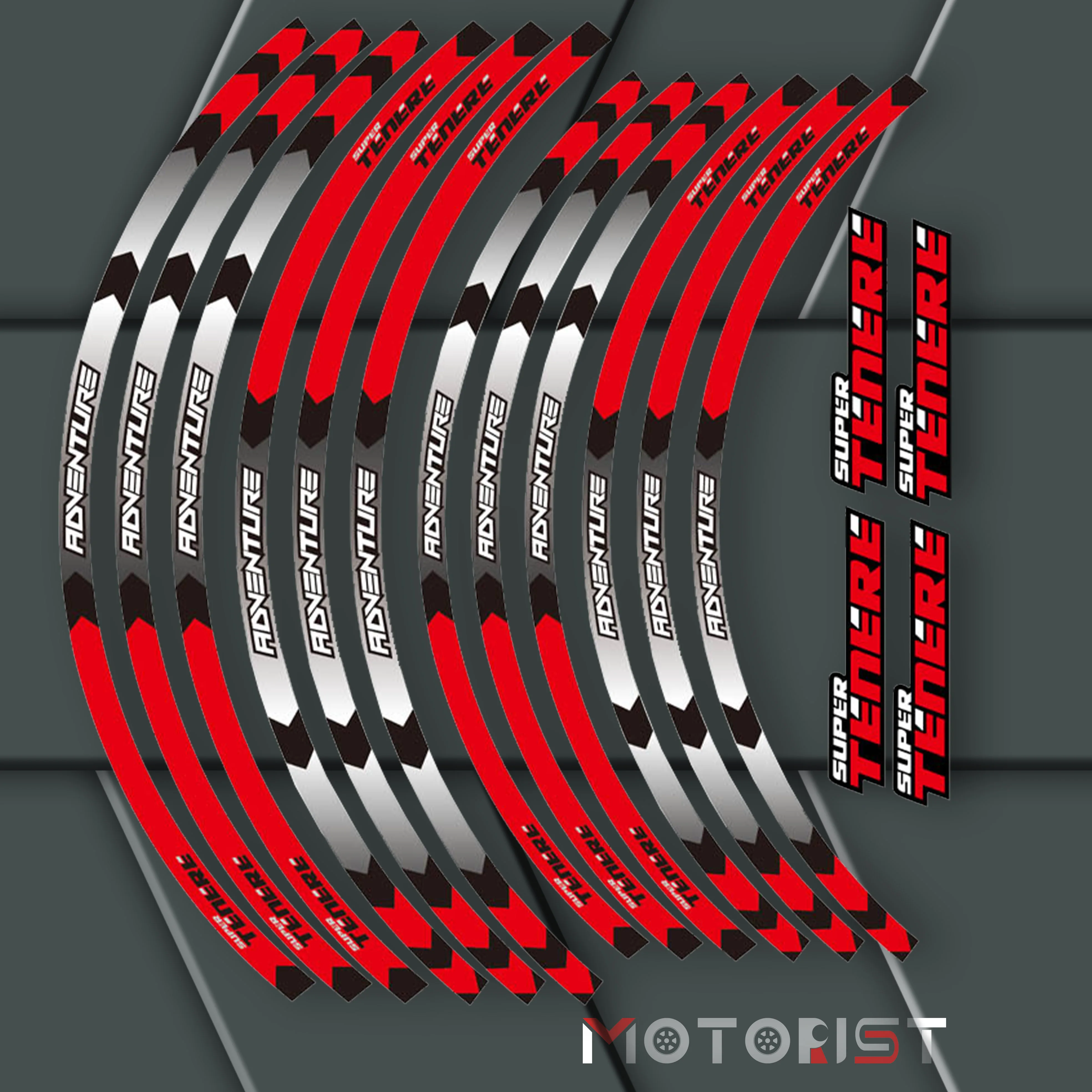 A Set Of 12pcs High Quality Motorcycle Wheel Decals Waterproof ...