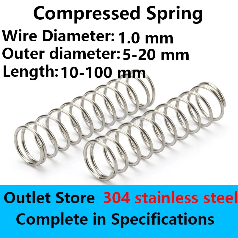 304-Stainless-steel-Compressed-Spring-Wire-diameter-1-0mm-External ...