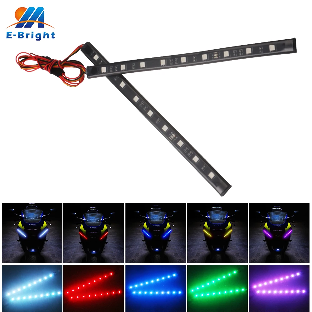 2PCS-RGB-Motorcycle-Led-Strips-12V-Colorful-Waterproof-Atmosphere-Light ...