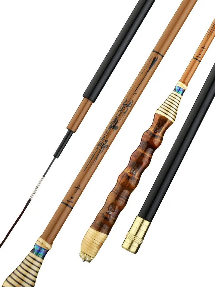Telescopic Fishing Rod Bamboo Handle Ultra-fine Ultra-light Super-hard ...
