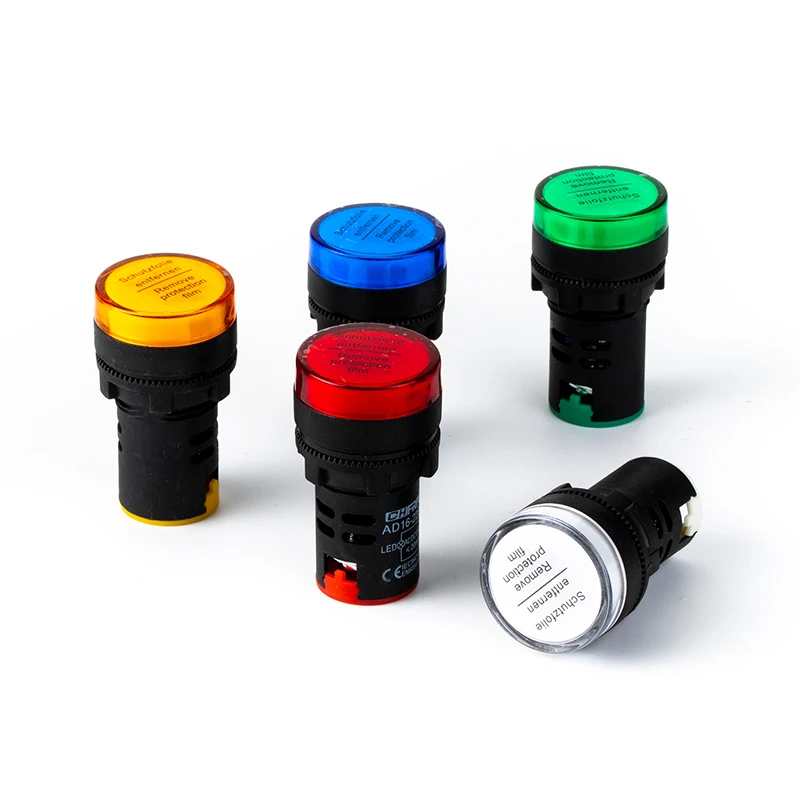 1pcs 12v 24v 110v 220v 380v 22mm Panel Mount Led Power Indicator Pilot ...