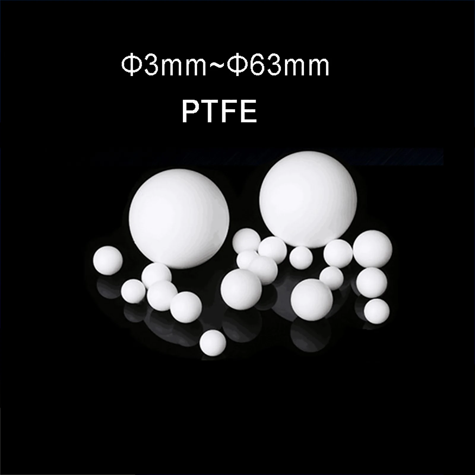 White Solid PTFE F4 Ball Bead Diaphragm Pump Ball Corrosion Resistant Sealing Ball Diameter 3mm ...