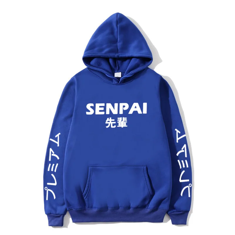 New Winter Anime Senpai Print Fleece Men’s Hoodie – Gritty Gamer