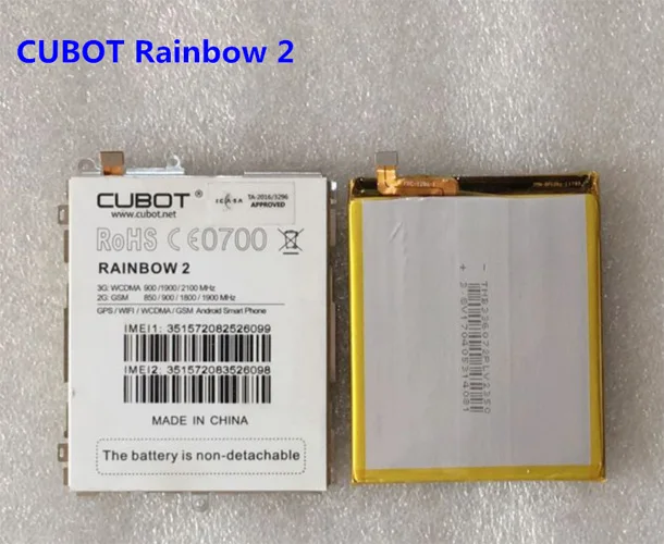 Original Cubot Rainbow 2 Phone Battery 2350mah For Cubot Rainbow 2 ...