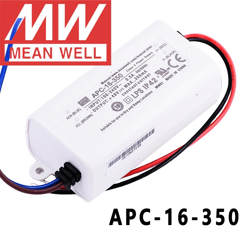 Original Mean Well APC 16 350 meanwell 350mA Constant current 16.8W ...