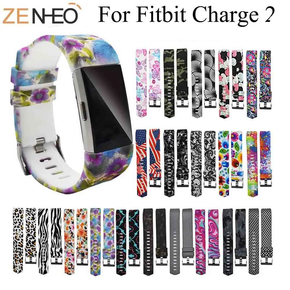 Colorful durable Soft Silicone sport watchbands For Fitbit Charge 2 ...