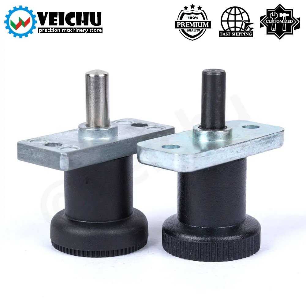 VEICHU-Plastic-Knob-Steel-Pin-Plate-Mount-Lock-Out-Hand-Retractable ...