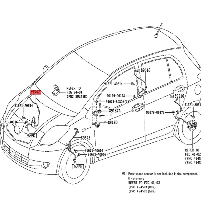 고품질 1Pcs 89542 52060 89542 52120 8954252060 도요타 ABS 전면 우측 휠 속도 센서, 1 년 ...