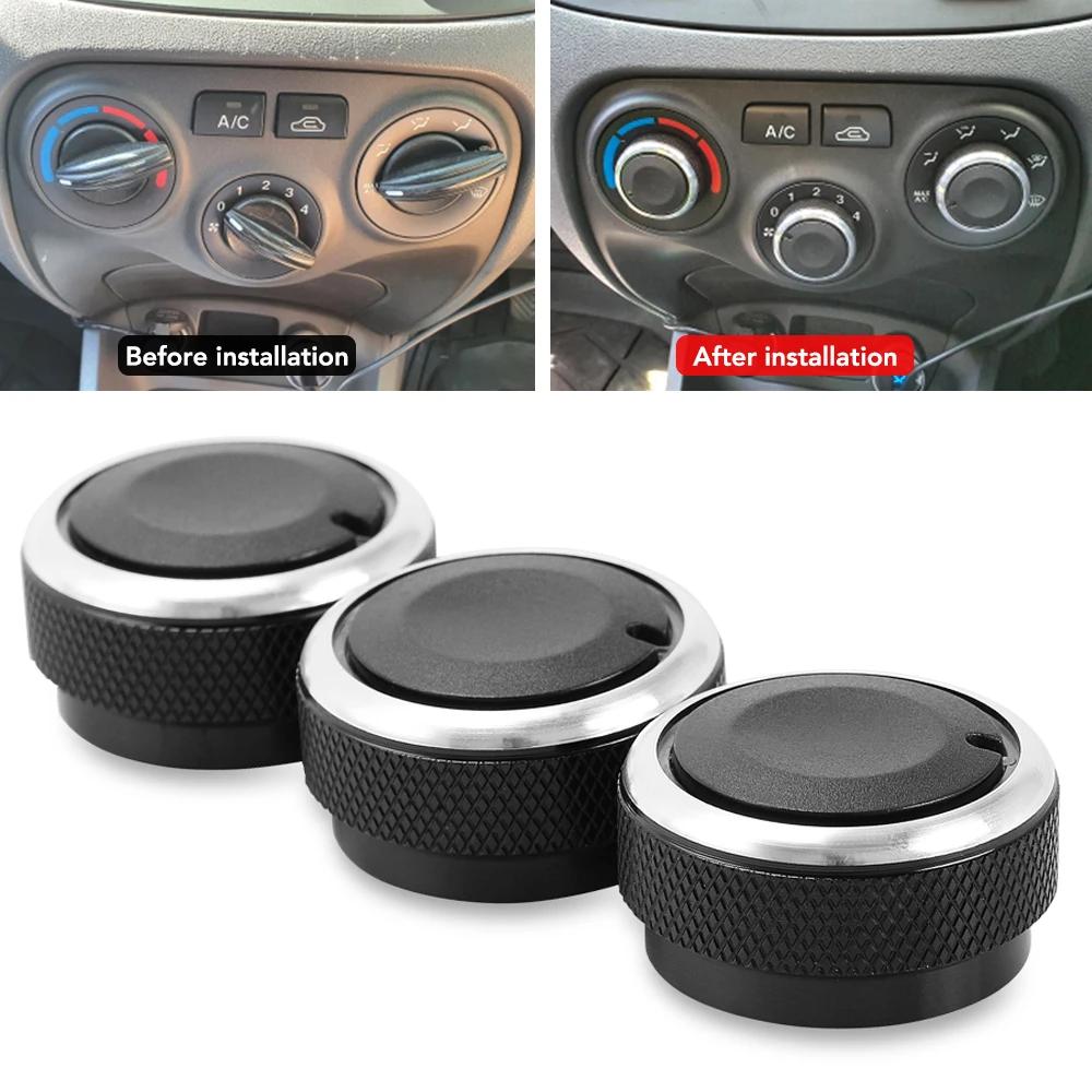 3pcs-set-Air-Conditioning-Knob-Aluminum-Alloy-AC-Knob-Heat-Control ...