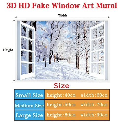 3D Simulation Fake Window Wallpaper Lake Landscape Mountain Clouds Wall ...
