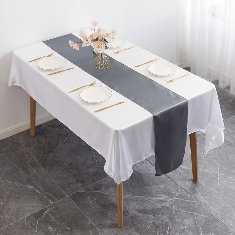 Satin Table Runner Wedding Decoration For Modern Birthday Party Hotel ...