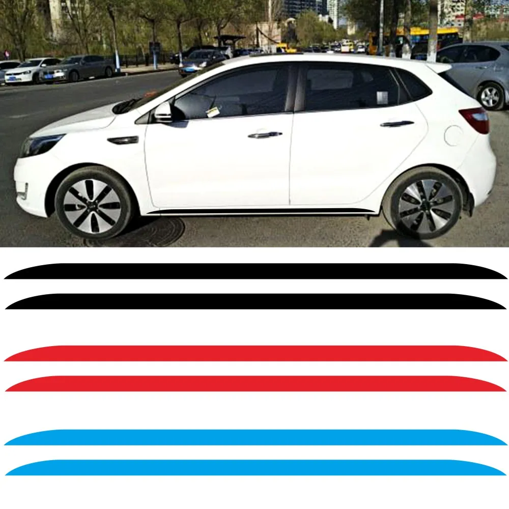 2PCSFashion racing stripes car sticker For Kia Picanto Morning creative ...