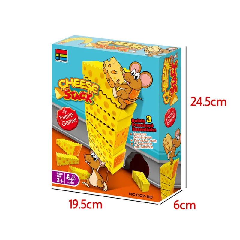 Mouse Stack Cheese Arch Jenga Children'S Puzzle Board Game Toy Parent ...