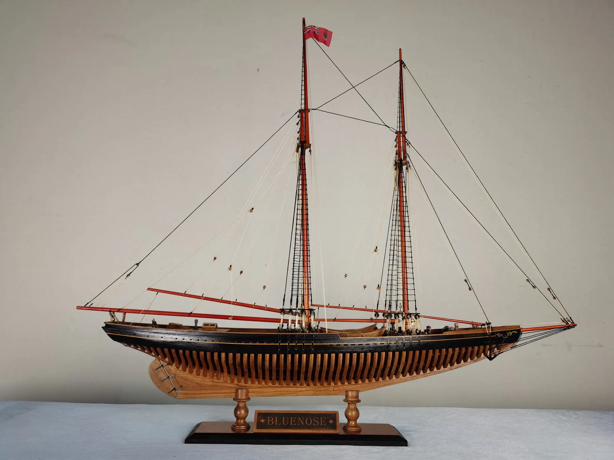 Ancient-Ship-Model-Building-Kits-Scale-1-72-Full-Rib-Blue-Nose-Sailboat ...