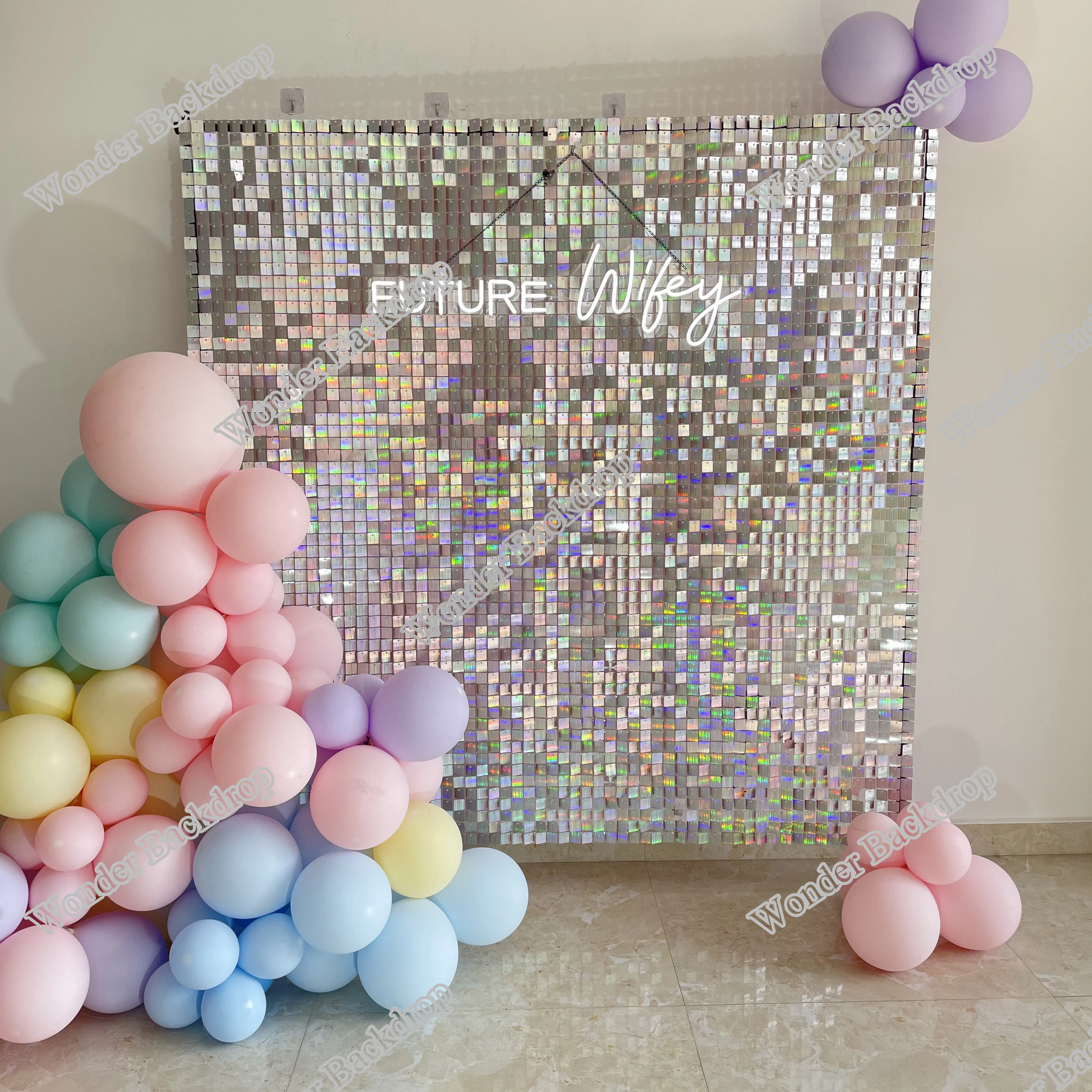 Custom Package For 64 Sequin Panels With Clear Grid Back And One Led ...