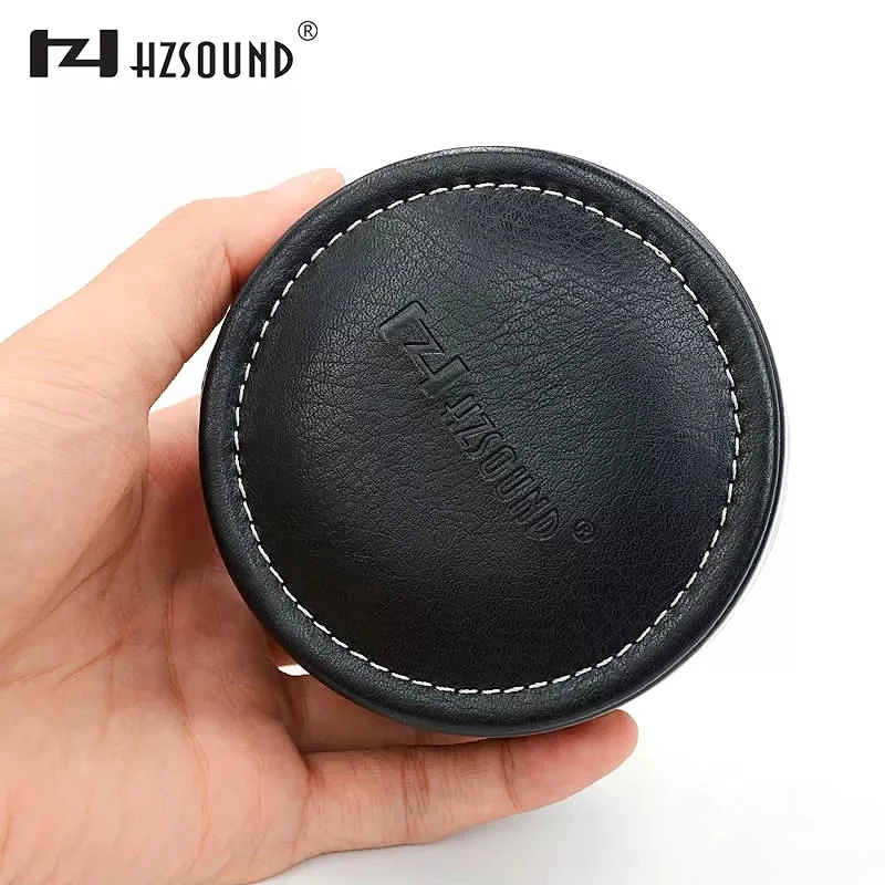 HZ-HZSOUND-Round-Leather-Case-In-Ear-Earphone-Bag-Box-Headphones ...