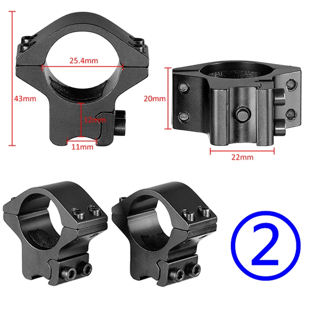 FIRE WOLF 30mm / 25.4mm Riflescope mount ring 11mm /20mm dovetail rail ...