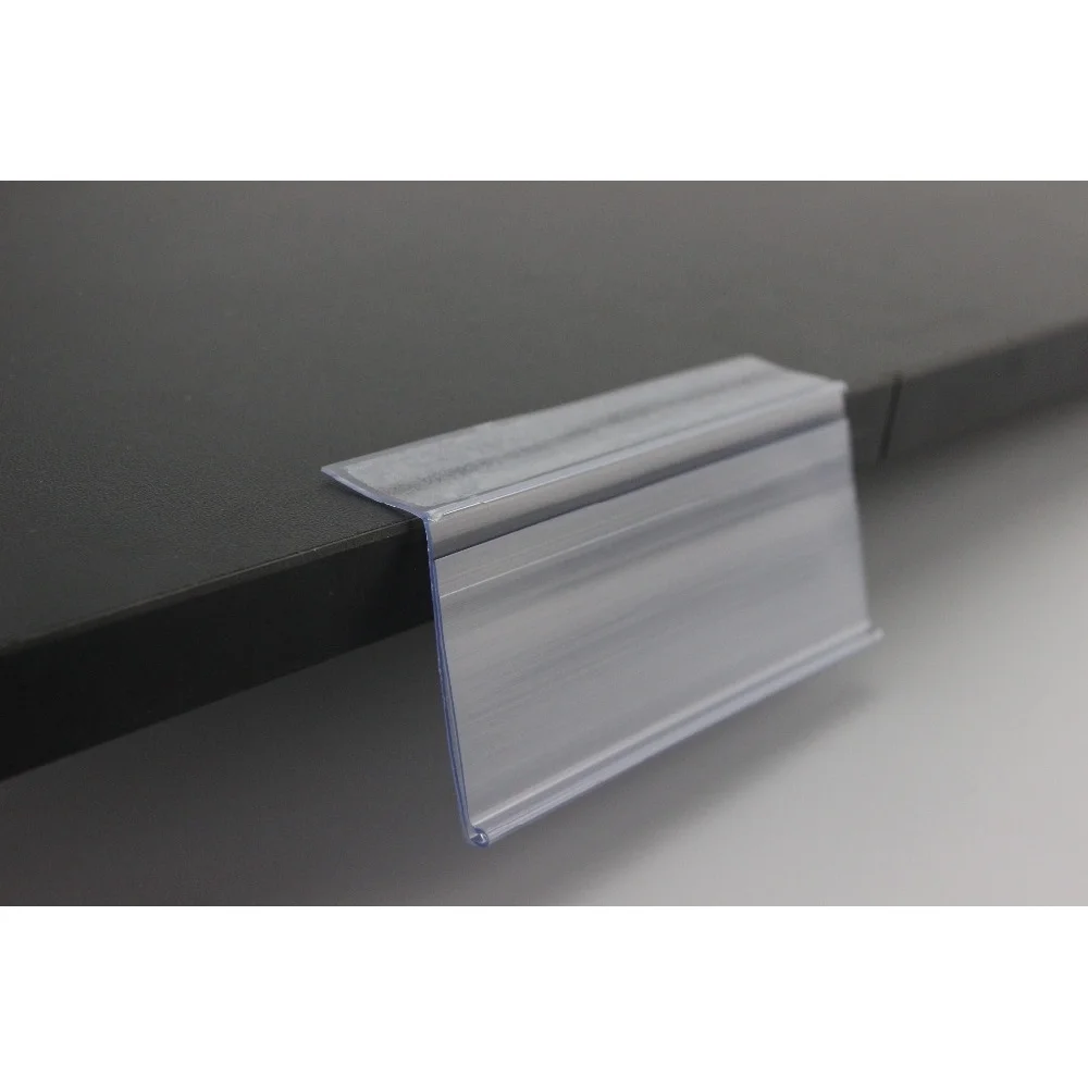 50 Pcs 4*10cm l Shape Label Holder Strip Adhesive Extrude Price Sign ...