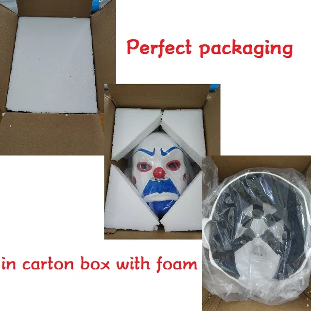 Halloween Resin Joker Dark Knight Prop Cosplay Robber Mask - AllCosplay.com