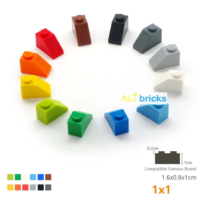 600pcs-DIY-Building-Blocks-Thick-Figures-Bricks-Slope-1x2-Dots ...