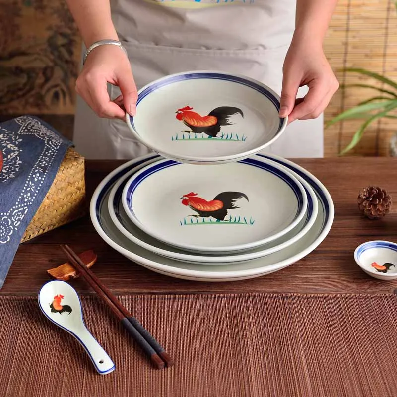 Rooster Design Dinnerware