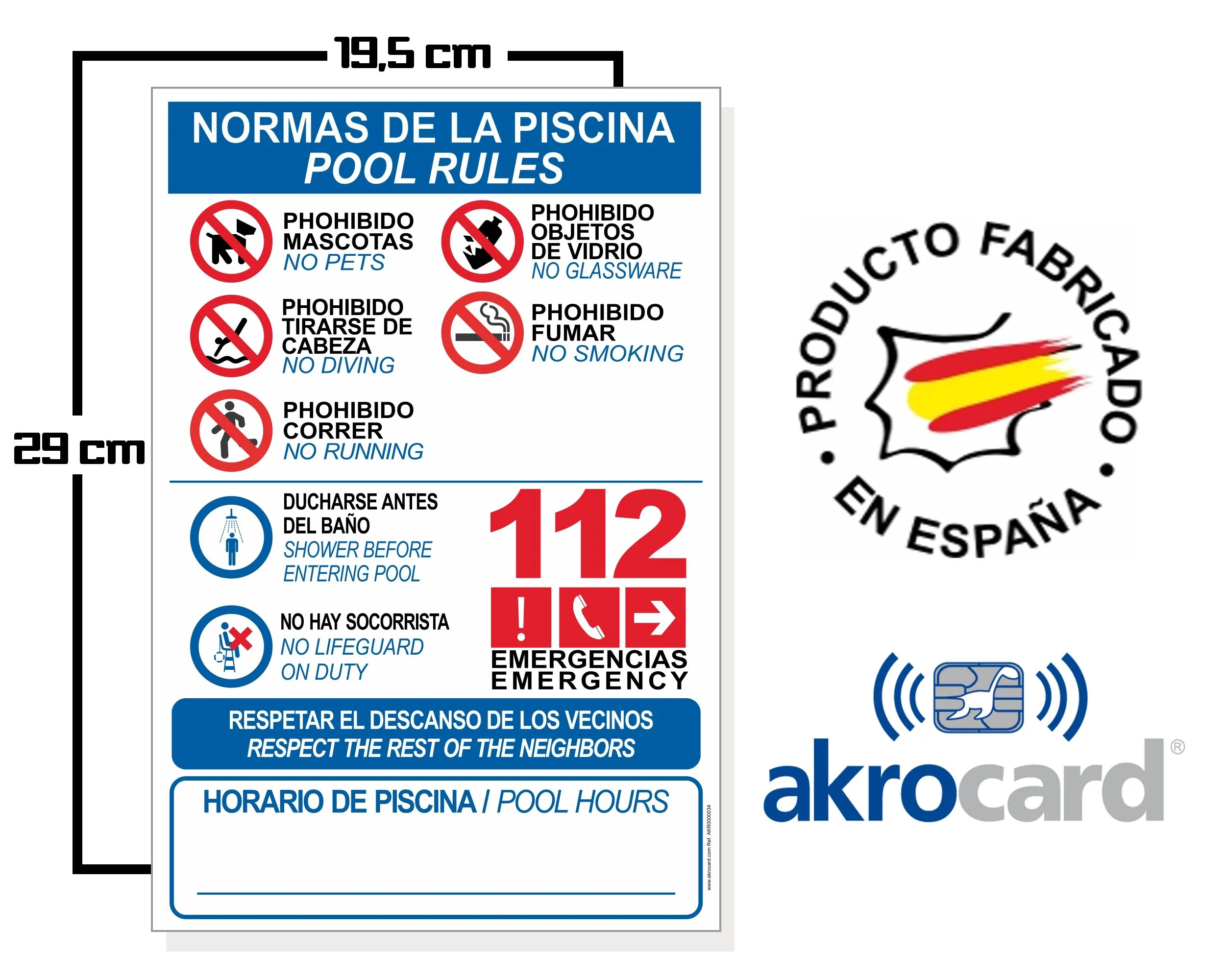 Pvc Resistant Poster-pool Rules-pool Rules-warning Sign (language ...