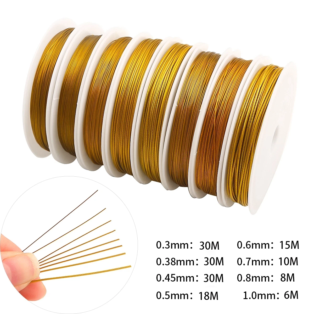 1Roll-lot-Resistant-Strong-Line-Stainless-Steel-Wire-Tiger-Tail-Beading ...