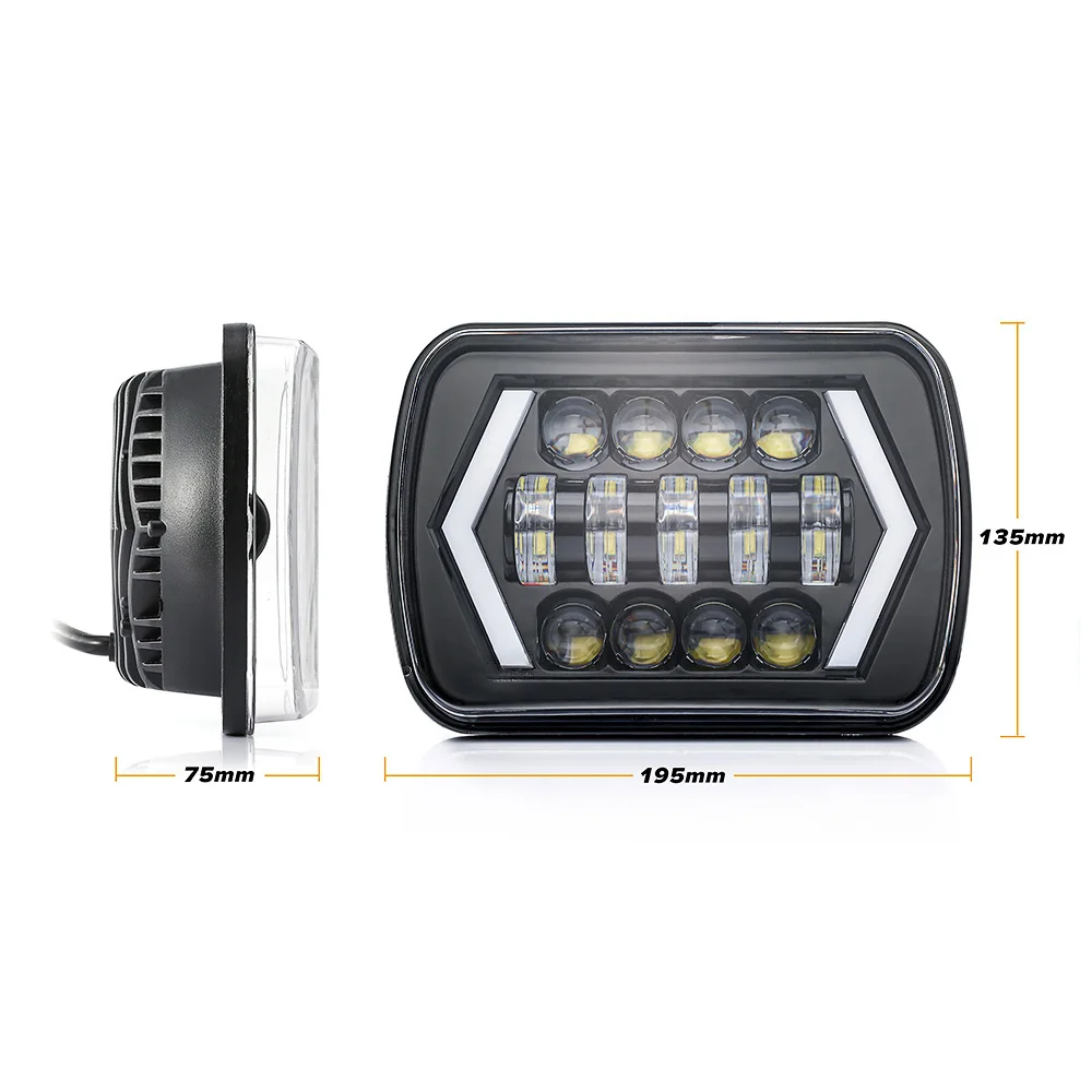 LED Headlight for jeep cherokee xj headlight jeep wrangler yj Angel ...
