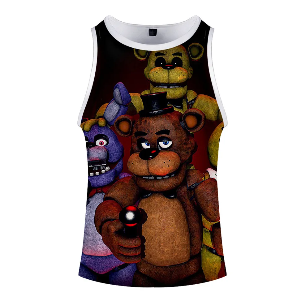 Five Nights at FNAF 3d printed tank top men bodybuilding sleeveless ...