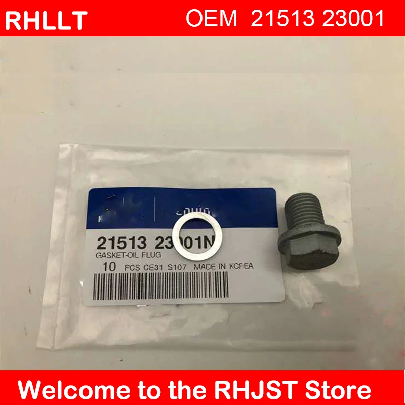 Engine Oil Drain Plug + Washer 2151223001 2151323001 For Hyundai Kia ...