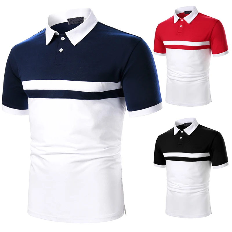 Men Short Sleeve T-shirt Casual Tees Two Color Fashion Design Suitable ...