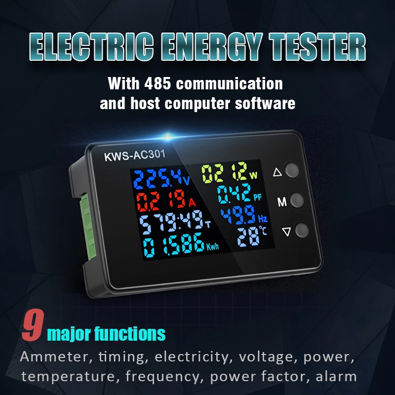 전기요 전압계 전류계 Ac 전력 에너지 계량기 Led 디지털 Ac 전력계 전기 계량기 전압계 전류 전압계 디지털 전압계