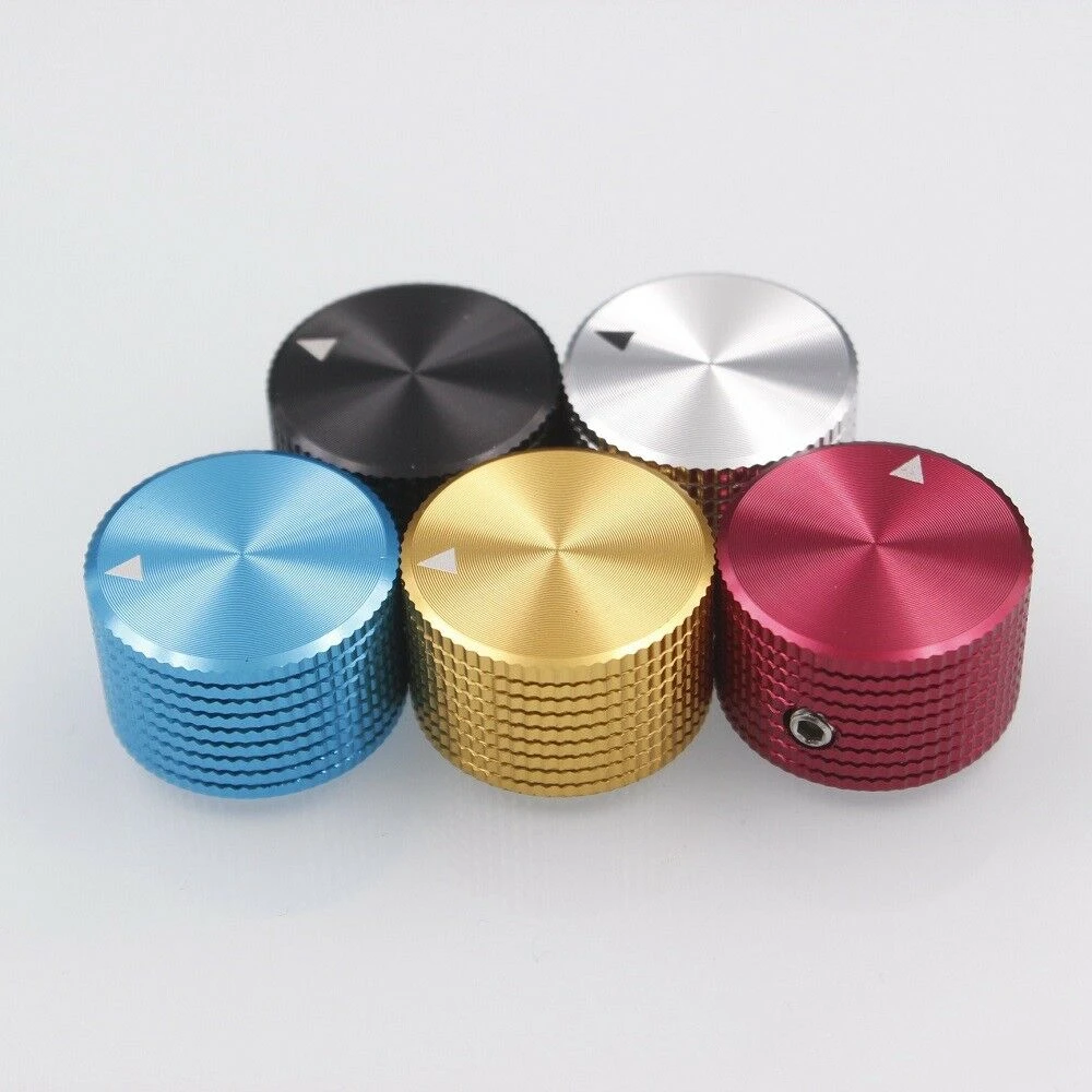 5pcs Aluminum Volume Knob Cap / With The Pointer Hole 6mm 25mm * 15mm ...