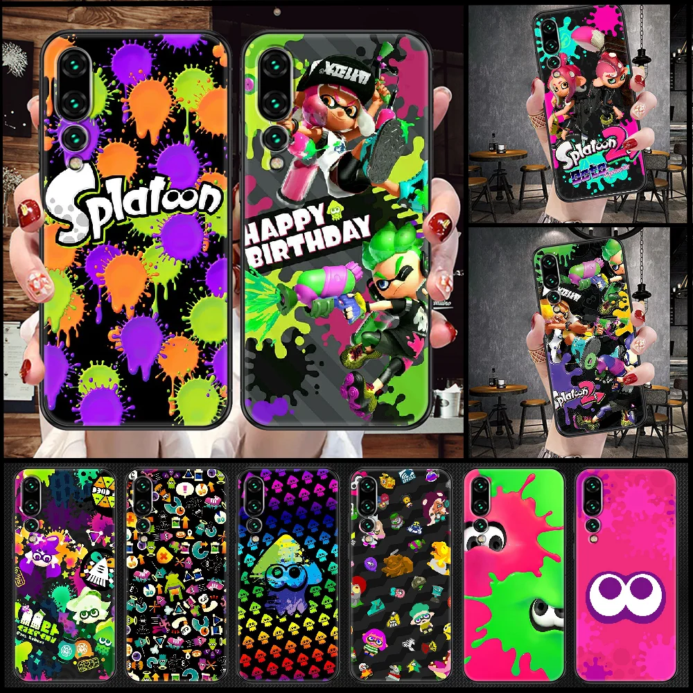 Funda de teléfono de Splatoon de juego para Huawei P Mate P10 P20 P30 ...
