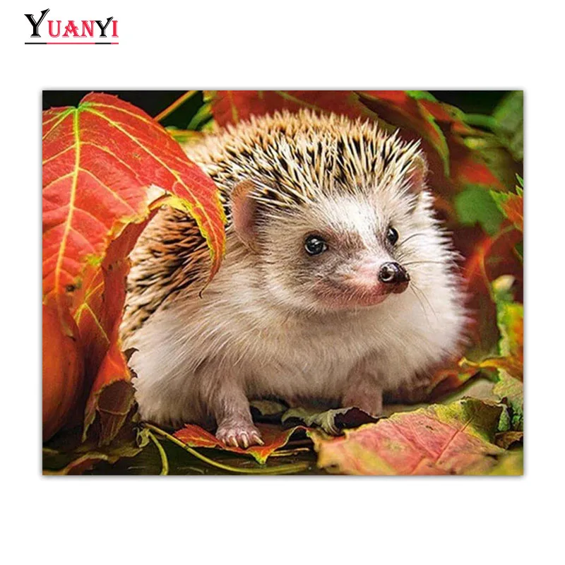 Peinture de diamant 3D à mosaïque de hérisson, broderie complète 5D ...