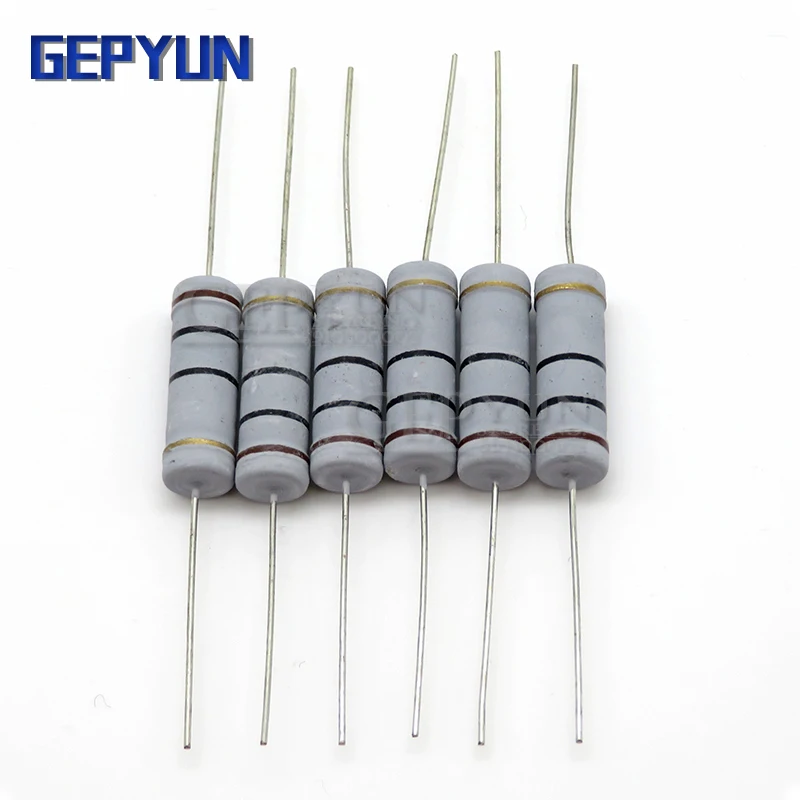 10pcs 5W Carbon Film resistor 5% 1R ~ 1M 2.2R 10R 22R 47R 51R 100R 150R 470R 1K 4.7K 10K 47K 10 ...