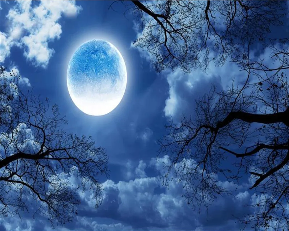 Romantic Full Moon Wallpaper