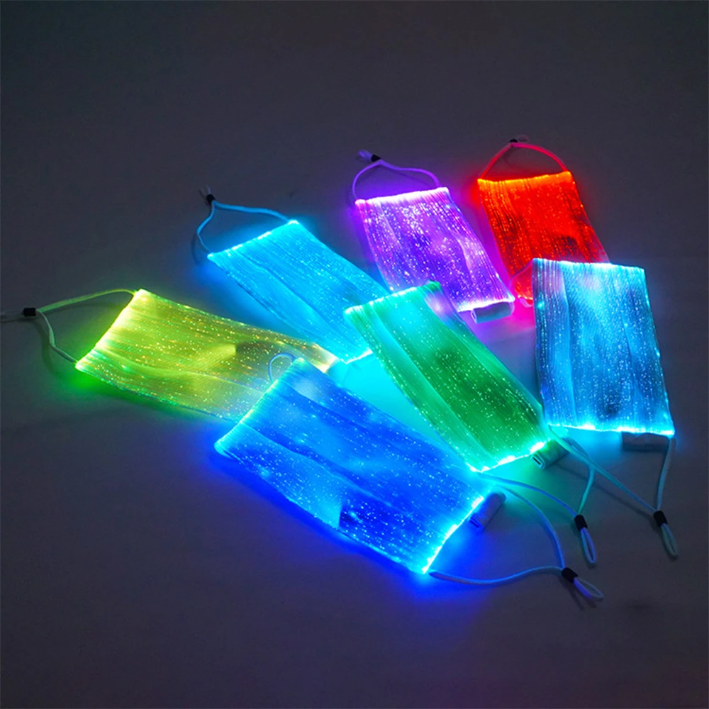 SEGOSEBY New Flashing Mask USB Charging Colorful Non heating Music ...