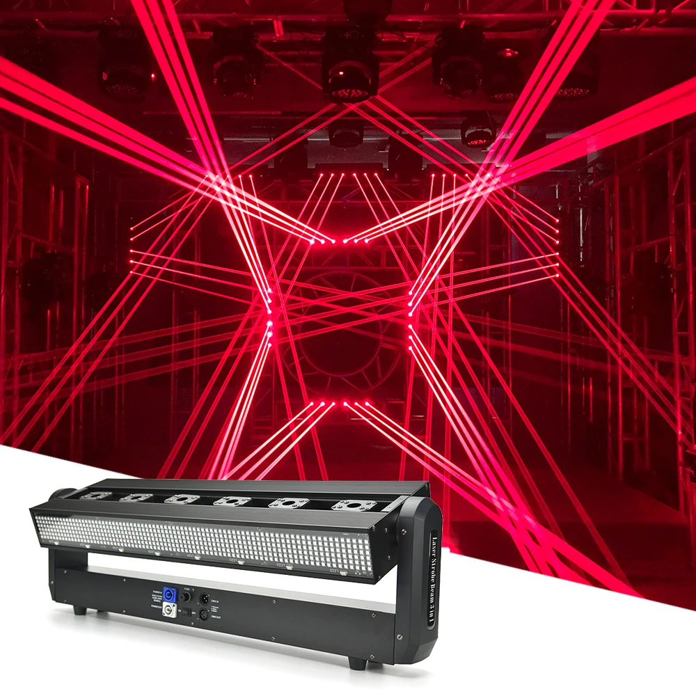 6 Eyes Laser Strobe Beam 3in1 Light Disco Running Horse Strobe Party ...