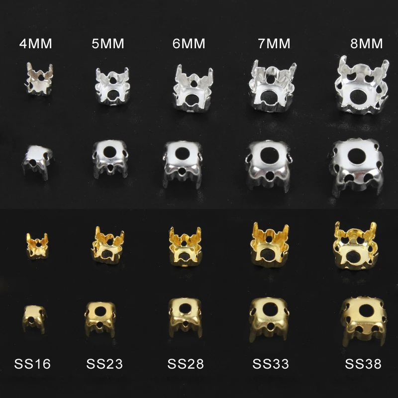 Conjunto-de-garra-vazia-para-costura-em-strass-garra-de-metal-de-cobre ...