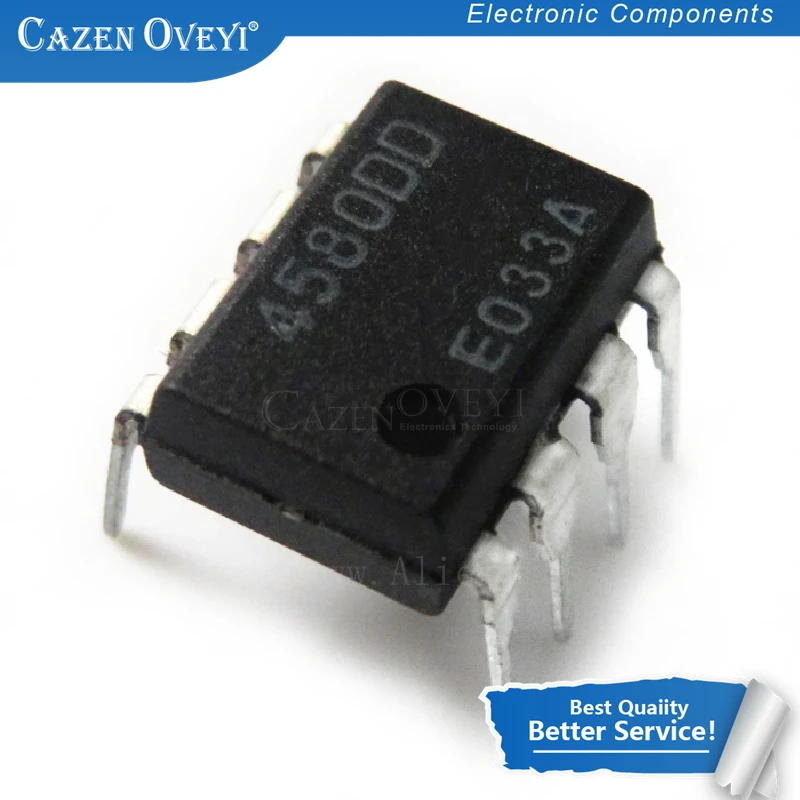 10 unids/lote NJM4580D JRC4580D CCI 4580D DIP 8 en Stock|Circuitos ...