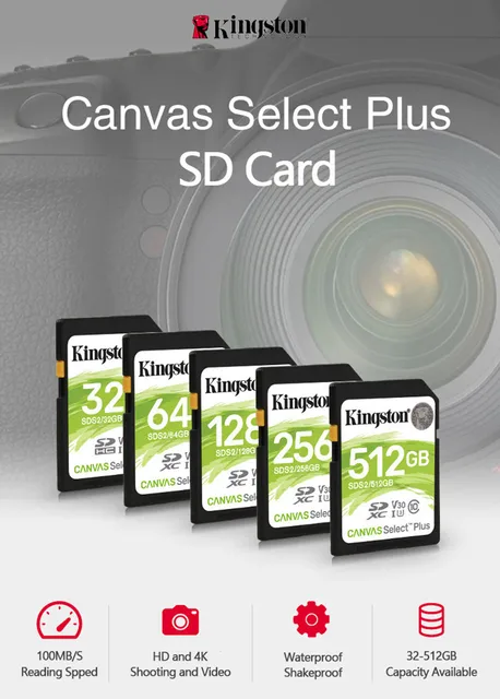 Kingston Sd Card Kingston Canvas Select Plus MicroSD Memory Card 100MB ...