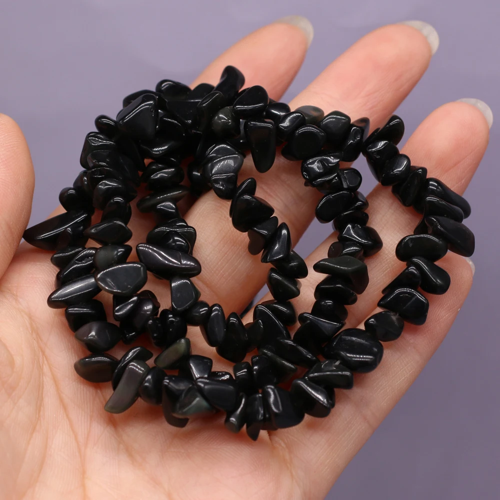 2021 Explosive Natural Semi-precious Stones Beads Black Tourmaline ...