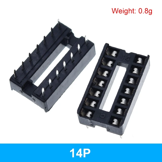 1pc IC seat 6P/8P/14P/16P/18P/20P/24P/28P DIP IC sockets Adaptor Solder Type 28 pin Narrow body ...