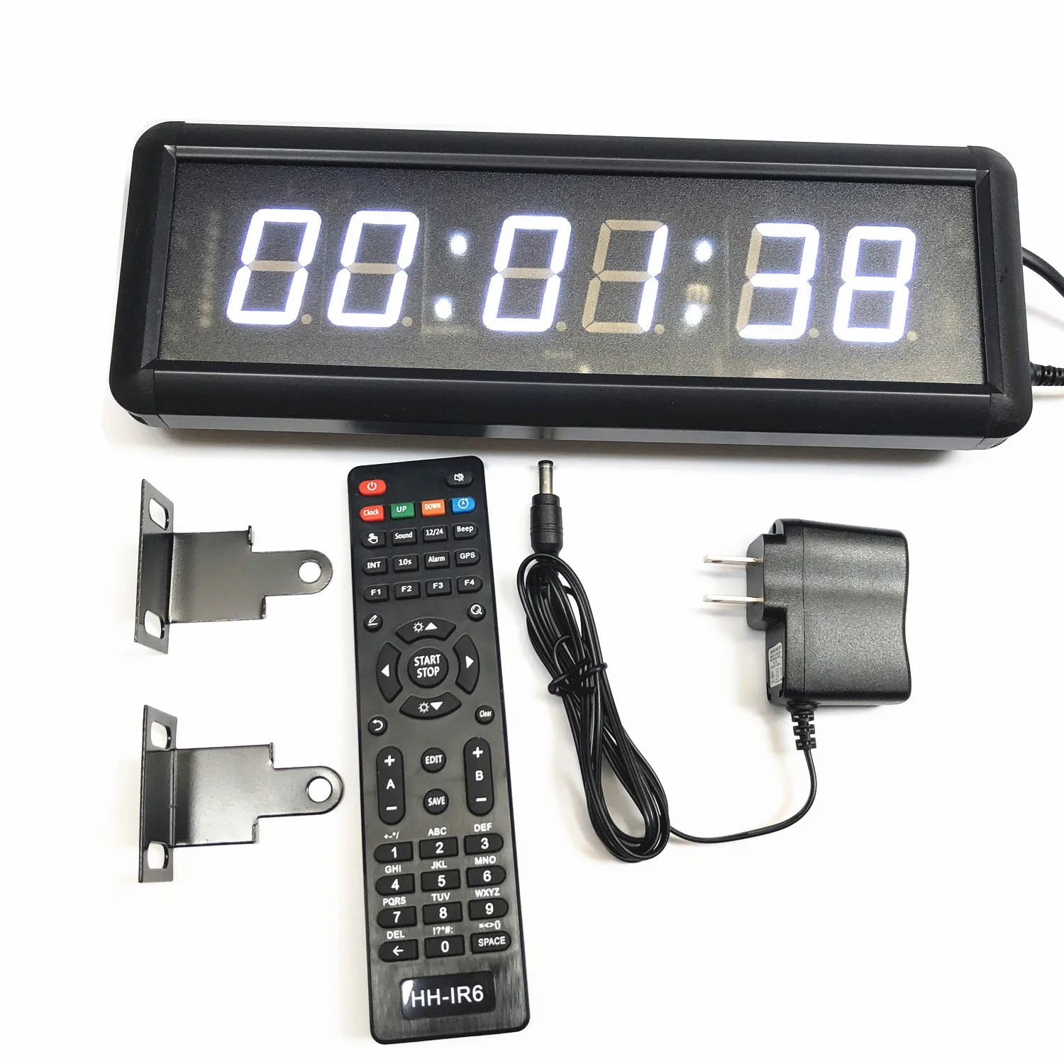 White Led Countdown 12/24 Hours Clock Stopwatch With Button Remote ...