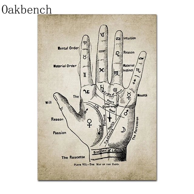 Palm Reading Guide Vintage