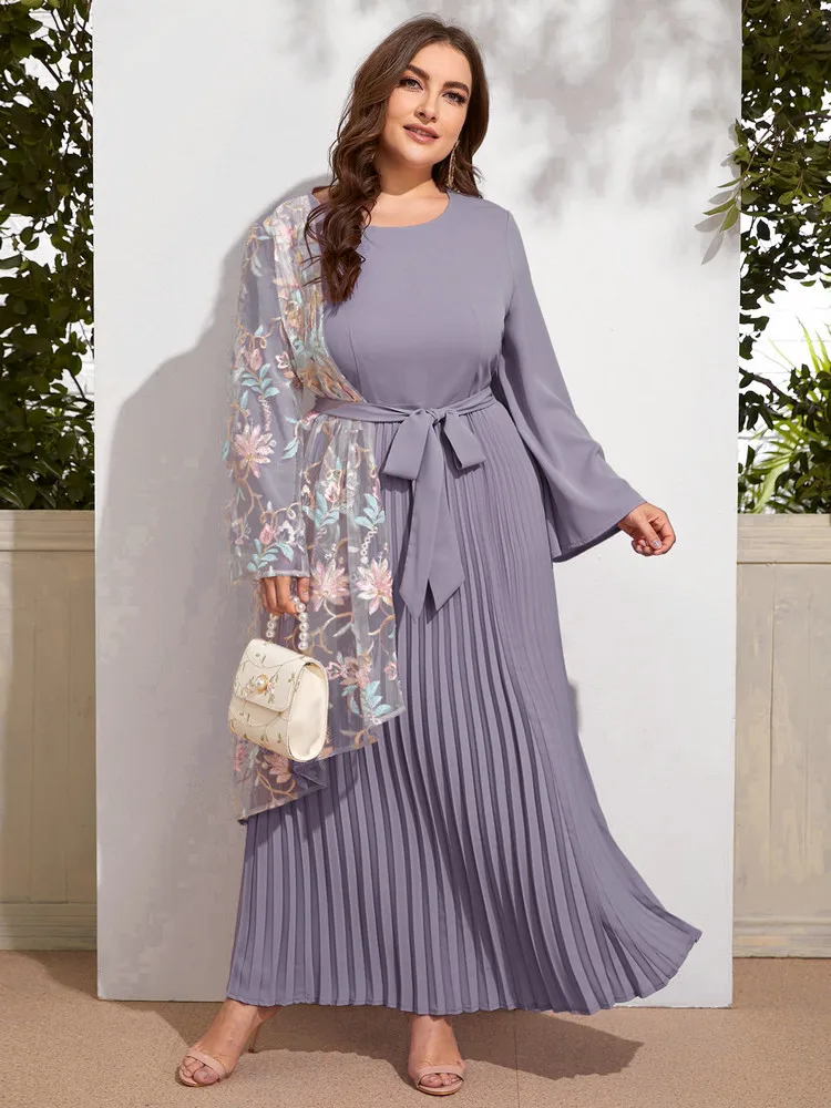 Toleen Oversize Plus Size Evening Women Dresses 2022 Spring Winter