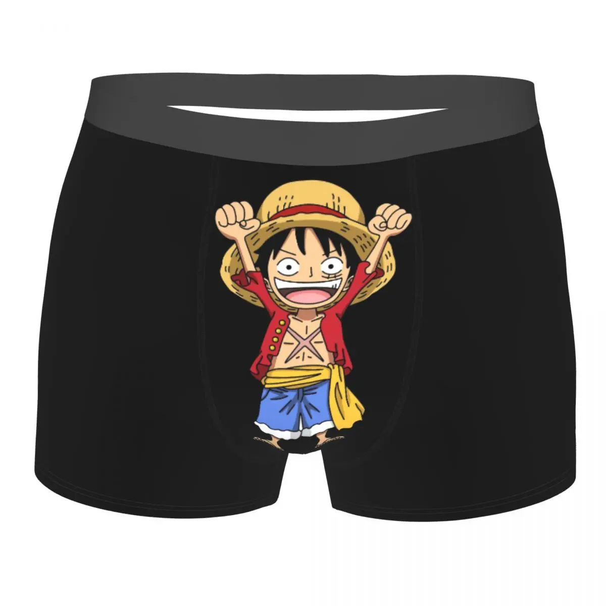 Men's Happy Luffy Boxer Underwear Large Size | One piece Merchandise ...