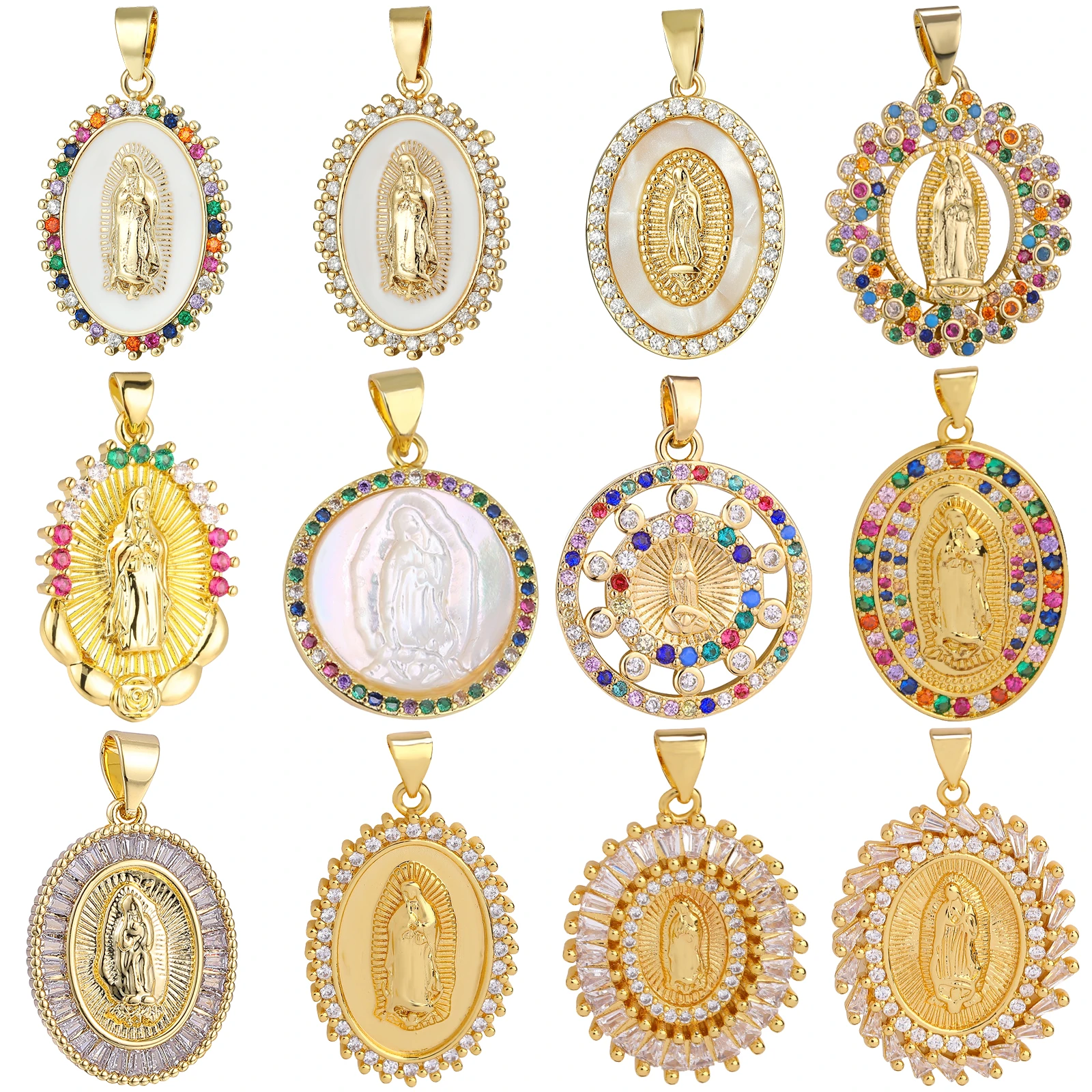 Juya Diy Religious Jewelry Supplies God Mother Saint Virgin Mary Charms ...
