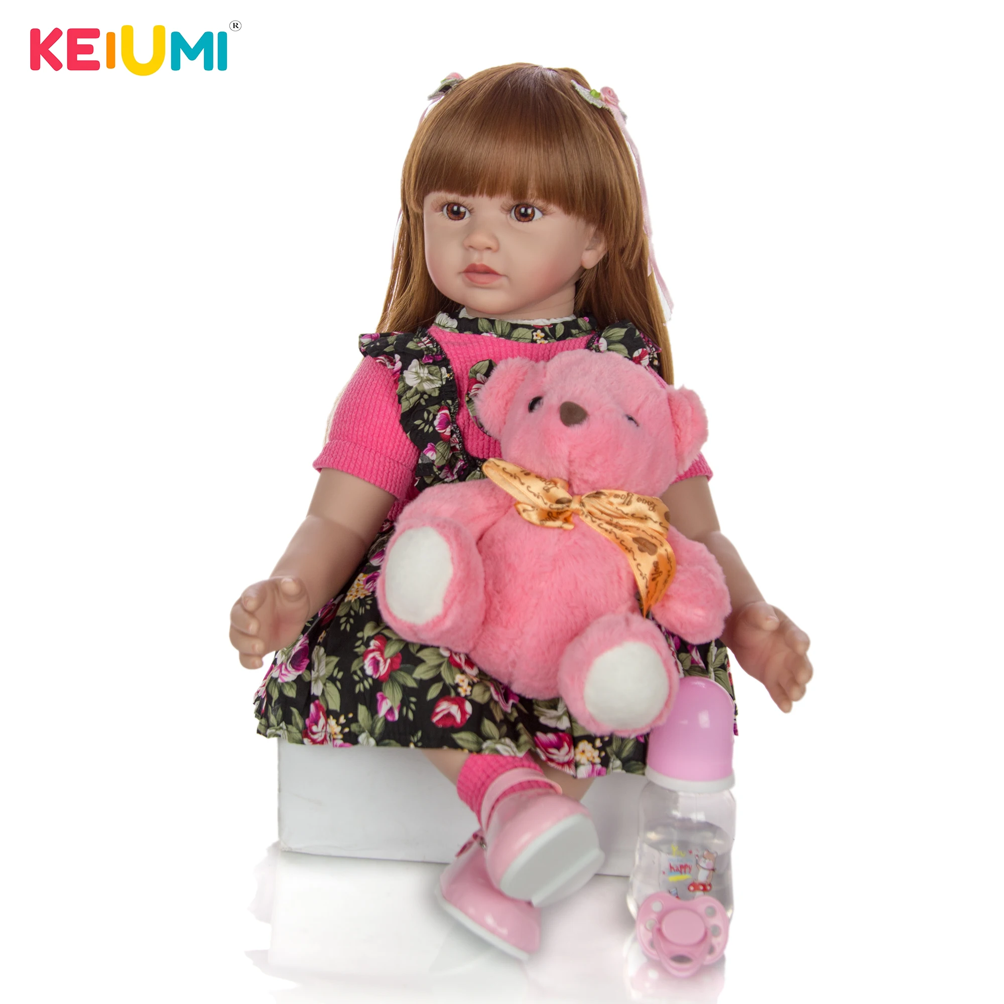 KEIUMI 24 Inch New Design Reborb Baby Dolls 60 CM Colth Body Realistic ...